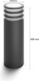 Philips - LED RGB Stmívatelná venkovní lampa Hue LUCCA 1xE27/8,1W/230V IP44