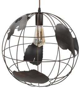 Závěsné svítidlo Mauro Ferretti Globe, 40 cm, černá/měděná