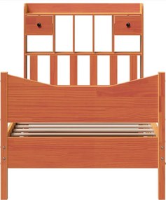 Postel bez matrace voskově hnědá 75 x 190 cm masivní borovice 3323403