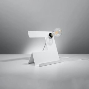 Stolní lampa Incline, bílé tělo svítidla