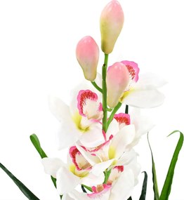 Umělá rostlina orchidej člunatec s květináčem 100 cm 245952