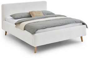 Čalouněná postel MATTIS 160x200 cm; bílá