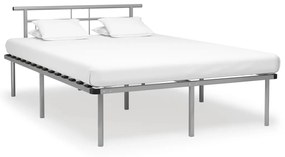 Rám postele šedý kov 160 x 200 cm - Default Title
