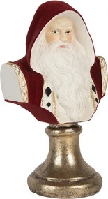 Červená vánoční dekorace busta Santa Claus - 9*7*15 cm