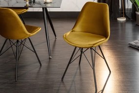 Scandinavia Meisterstück židle hořčicová žlutá samet/ 43063