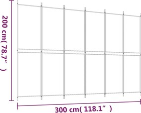 vidaXL 6dílný paraván 300x200 cm textil [350238] Barva: antracitová