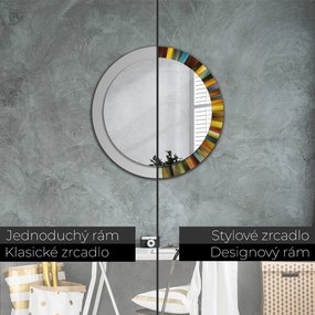 Kulaté dekorativní zrcadlo Abstraktní radiální vzor fi 80 cm