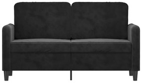 2místná pohovka černá 120 cm samet - Default Title