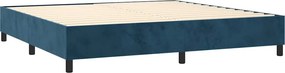 Box spring postel s matrací tmavě modrá 200x200 cm samet 3129475