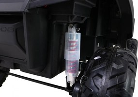 Ramiz Mercedes Benz Unimog elektrické autíčko pro děti maskáčové + pohon 4x4 + dálkové ovládání + nosič zavazadel + pomalý start + rádio MP3 + LED
