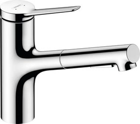 Hansgrohe Zesis M33 dřezová baterie s vytahovací sprškou, 2 proudy chrom 74 820 000