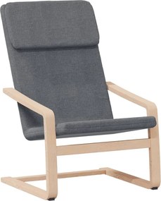 Relaxační křeslo s podnožkou tmavě šedé textil 3154897
