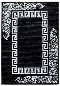 Ayyildiz, Kusový koberec Miami 6620 black, 160x230, černobílá, kancelář