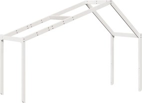 Patrová postel se střechou bílá 90 x 200 cm masivní borovice 3282053