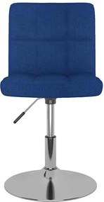 Otočné jídelní židle 2 ks modré textil 334213