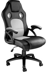 tectake 403467 kancelářská židle tyson - černá/šedá