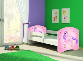 Dětská postel - Poník jednorožec 2 180x80 cm bílá
