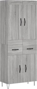 Skříň highboard šedá sonoma 69,5 x 34 x 180 cm kompozitní dřevo 3199911