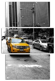 Obraz na plátně - Taxi z New Yorku - obdélník 7927ČC (105x70 cm)