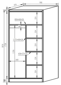 Kovová šatní skříň, 90 x 45 x 185 cm, cylindrický zámek, modrá - ral 5012