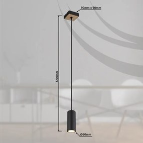 Globo 57911HBW - Lustr na lanku ROBBY 1xGU10/35W/230V černá/hnědá