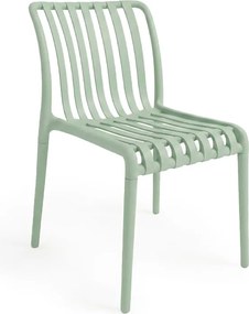 Zahradní set TREGO ISLAND - 4 židle a kulatý stůl ø 90 cm, zelená