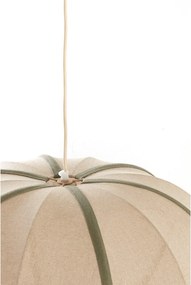 Krémové závěsné svítidlo s textilním stínidlem Mirelys – Light &amp; Living
