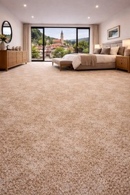 Spoltex, Metrážový koberec Milano 64 žlutý, na míru, šíře 4m,5m, žlutá, filc, dětský pokoj
