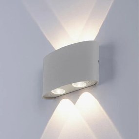 PN 9487-21 CARLO LED nástěnné svítidlo, venkovní osvětlení, stříbrná 3000K - PAUL NEUHAUS