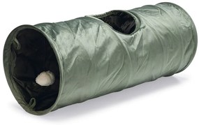 Designový tunel pro kočky Lord zelená samet 65cm