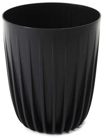 PLASTOVÝ KVĚTINÁČ STRIPPED ECO 46X39 CM ČERNÁ
