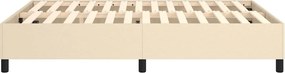 Rám postele s boxspringem krémový 140 x 190 cm textil 3120859