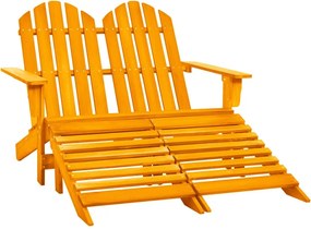 2místná zahradní židle Adirondack s podnožkou jedle oranžová 315918