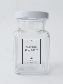 Samolepka na kořenky AMERICKÉ BRAMBORY průhledná 3 × 4 cm základní písmo