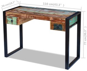 vidaXL Psací stůl masivní recyklované dřevo
