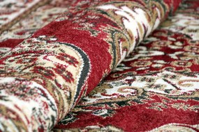 JUTEX Kusový koberec MEDAILON 6985A červeno-krémový BARVA: Červená, ROZMĚR: 60x100 cm