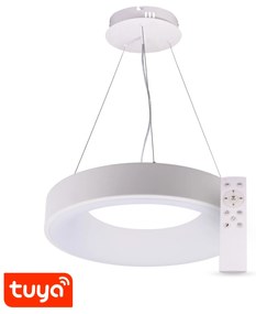 T-LED SMART Tuya závěsné ZULU 48W CCT kulaté bílé SMART Tuya závěsné ZULU 48W CCT kulaté bílé