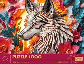 TREFL Puzzle Paper Art: Vlk / 1000 dílků / 68,3 x 48 cm / pro dospělé