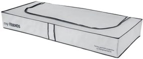Nízký textilní úložný box Compactor Life 108 x 45 x15 cm, bílý polypropylén