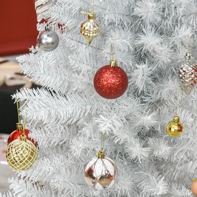HOMCOM Umělý vánoční strom 180 cm, umělý smrk s 390 špičkami, vánoční dekorace pro interiér