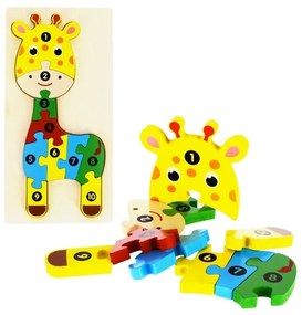 CreativeToys Drevené puzzle žirafa