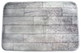 Koupelnová předložka s 3 D efektem - Imitace dřeva-šedá