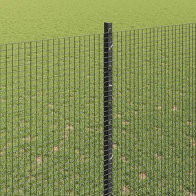 Svařovaná drátěná plotovina s tyčkami 50 x 1,5 m Šedá Síťovina 3336644