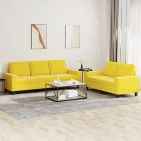 2dílná sedací souprava světle žlutá textil 3201903