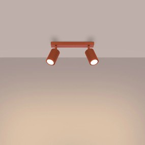 Sollux Lighting Stropní svítidlo KARBON 2 červený okr