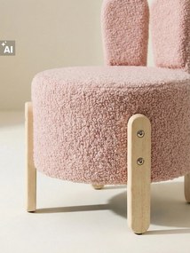 Sinsay - Teddy puf s králičími oušky - pastelová růžová