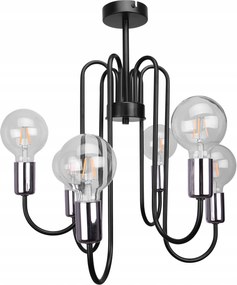 Krásná závěsná lampa s originálním designem pro šatní skříň Edison, chrom