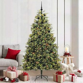 Umělý sklopný vánoční stromeček s kužely Zelená 210 cm 3395099
