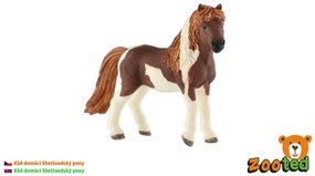 Kůň domácí Shetlandský pony zooted plast 12cm