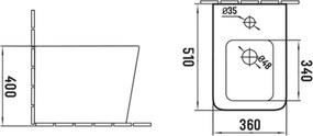 Mexen, Mexen Cube bidet stojący, czarny mat - 36925085
